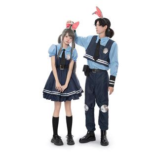 疯狂动物城cos服儿童成人朱迪兔子警官男女cos服亲子装全套服装 阿里巴巴