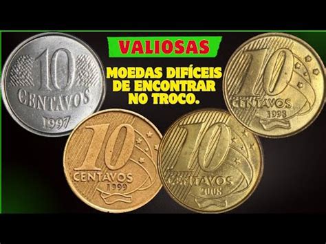 Moedas valiosas de 10 centavos difíceis de encontrar no troco YouTube