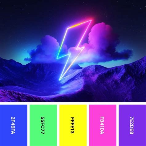 30 Neon Color Palettes For Vibrant Designs Color Meanings Neon