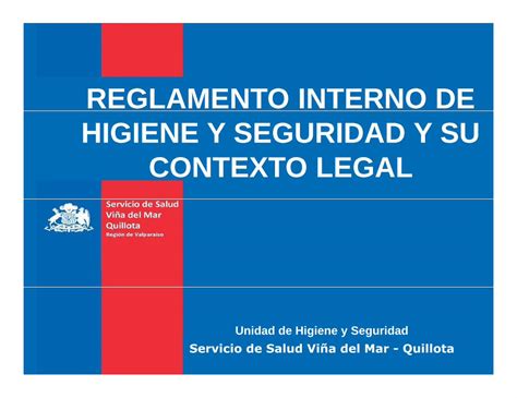 PDF PPT Reglamento Interno Higiene Y Seguridad 2017 Modo De