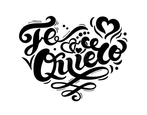 Te Amo Love You Spanish Text Calligraphy Vector Lettering For Valentine