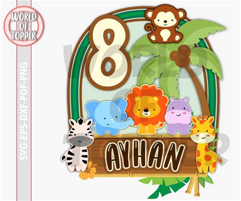 Safari Cake Topper Png Ubicaciondepersonas Cdmx Gob Mx