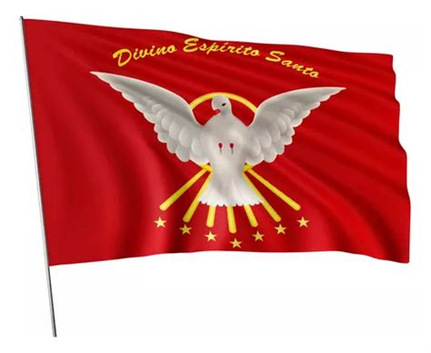 Bandeira Divino Espírito Santo 7 Dons Dupla Face 100x70 Cm