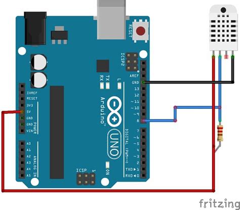interface dht11 dht22 with arduino display readings on oled