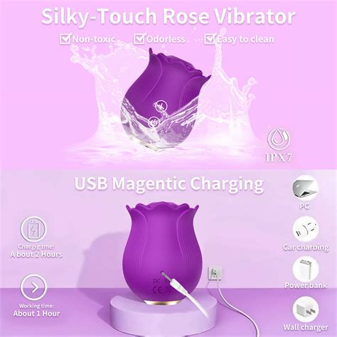 Clitoral Licking Tongue Rose Sex Toy Vibrator Stimulator For Women Vibrating Rose Adult Women
