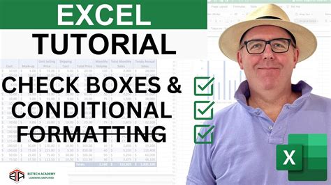Excel Tutorial Check Boxes Conditional Formatting Youtube