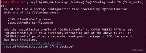 Could Not Find A Package Configuration File Provided By Qt5Multimedia