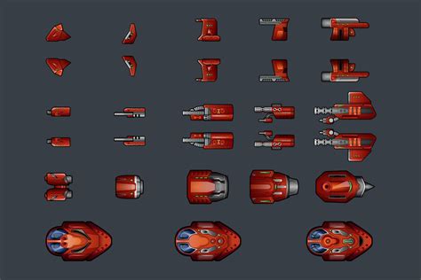 Spaceship D Game Sprites Craftpix Net
