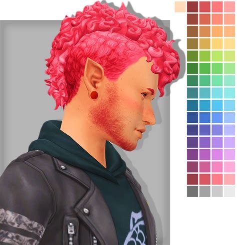 Sims 4 Curly Maxis Match Hair Males Vsaend