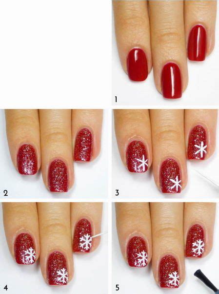 Kako Napraviti Pahuljice Na Noktima Christmas Nails Cute Christmas