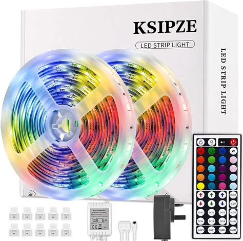 Ksipze Led Strip Lights M Rgb Color Changing Led Lights With Keys