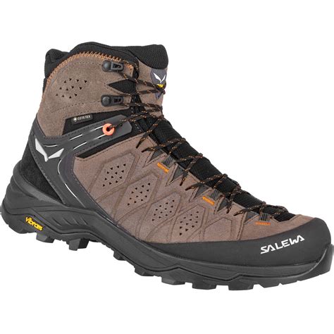 Salewa Alp Trainer 2 Mid GTX Wanderschuhe Herren Wallnut Fluo Orange 7512