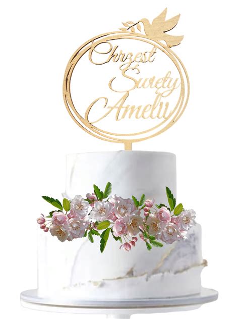 Topper NA TORT CHRZEST SWIETY Z IMIENIEM Drewniany 13192151679 Allegro Pl
