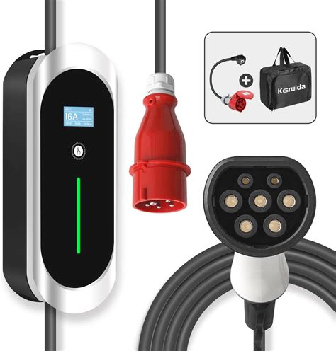 veco chajor EV Ladekabel Typ 2 11 kW 3 Phasen 6 16 A 5 M EV Ladegerät