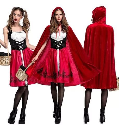 Disfraz De Caperucita Roja Para Adultos Fiesta De Cosplay Cuotas Sin