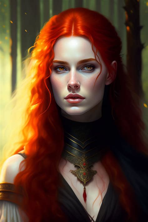 Lexica Realistic Detailed Waist Portrait Of A Beautiful Red Hair