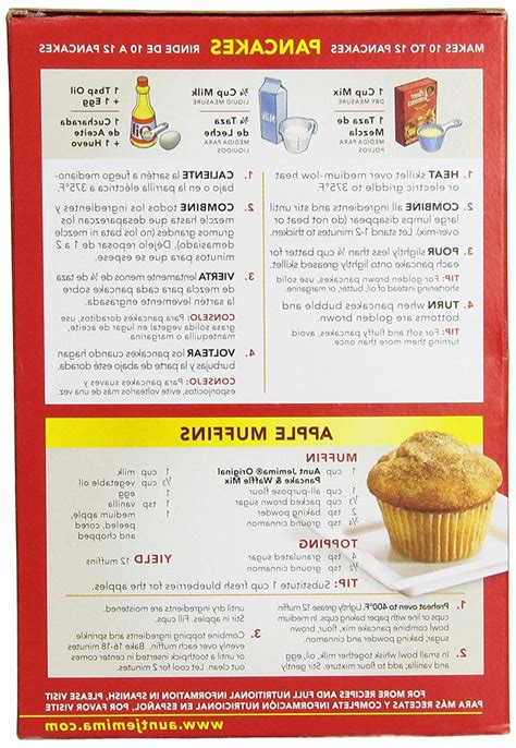 Aunt Jemima Pancake Box Recipe Cool Product Testimonials Savings