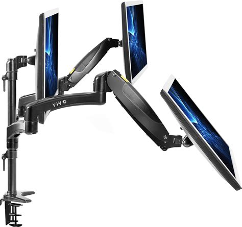 VIVO Support de moniteur pneumatique triple de 43 2 à 81 3 cm 2 bras