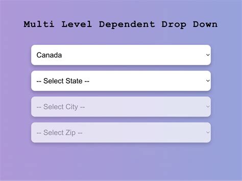 multiple dependent drop down list in javascript — codepel