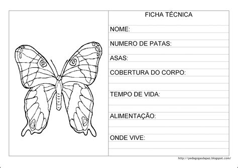 Ficha T Cnica De Animais Para Ano Do Ensino Fundamental