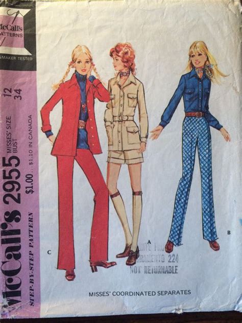 1970s Pants Pattern Vintage Sewing Pattern McCall S Etsy Pants