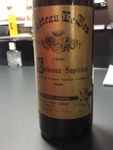 Château du Bos Bordeaux Supérieur Vivino Australia