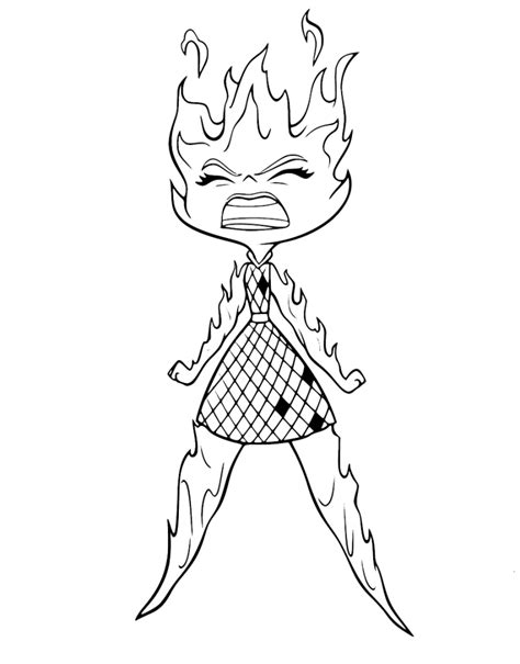 Elemental Ember Coloring Picture Coloring Pages