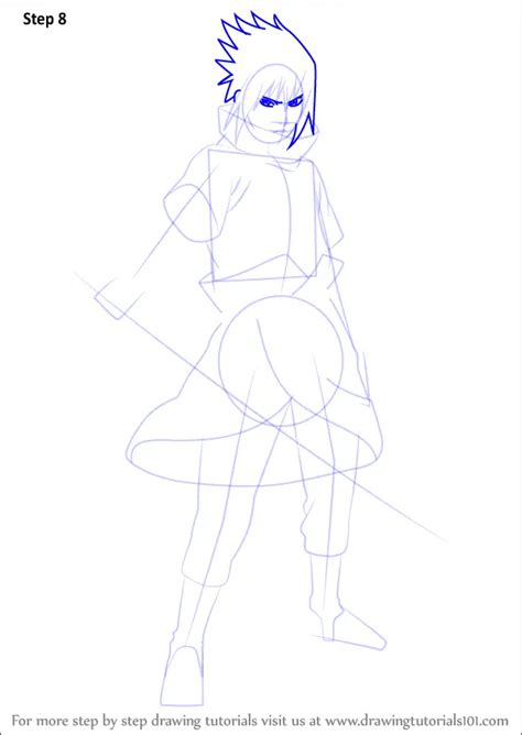 How To Draw Sasuke Uchiha From Naruto Naruto Step By Step