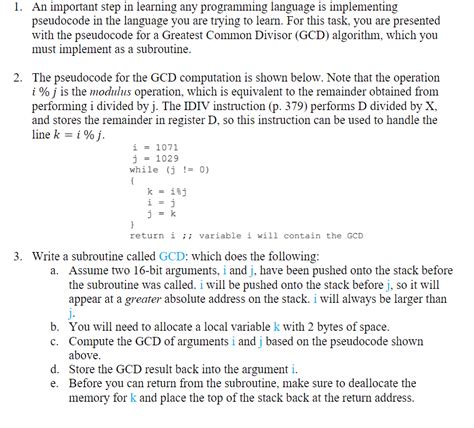 solved 1 an important step in learning any programming