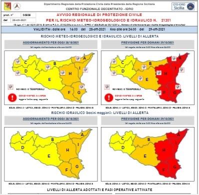 Emergenza Maltempo Bollettino Meteo Fissa Allerta Codice Rosso