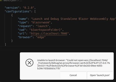 Debugging With VSCode On Linux Cannot Launch Browser Debugging Not