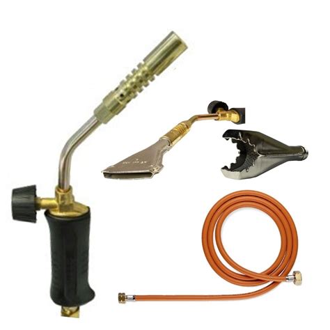 Chalumeau à gaz Kit de soudure Polyvalent à 3 Buses Tuyau gaz 1 50m