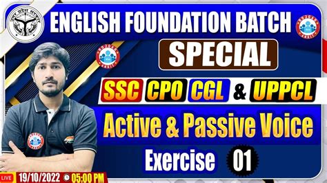 Active Voice And Passive Voice SSC CPO English English For SSC CGL