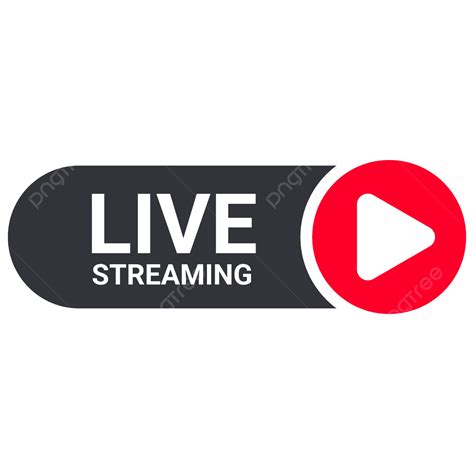Live Streaming Vector Label With Play Icon Live Live Streaming