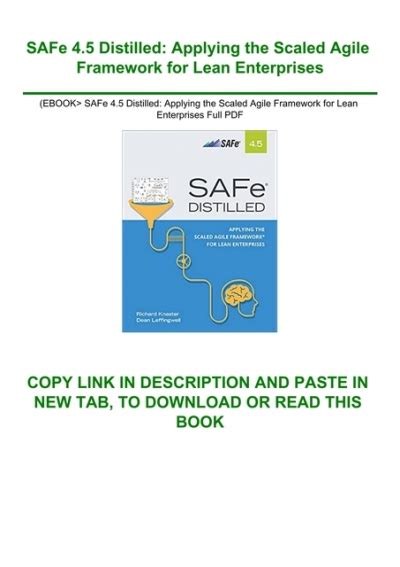 ebook safe 4 5 distilled applying the scaled agile framework for lean enterprises full pdf