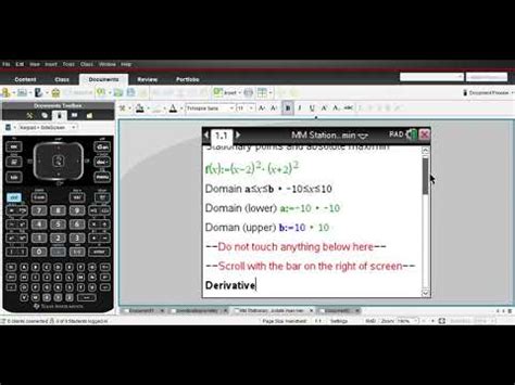 Notes Page On The TI Nspire CX CAS Calculator YouTube