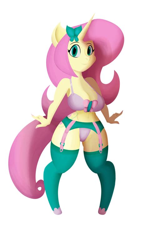 1775163 Suggestive Artist7los7 Fluttershy Unicorn Anthro Unguligrade Anthro Bra