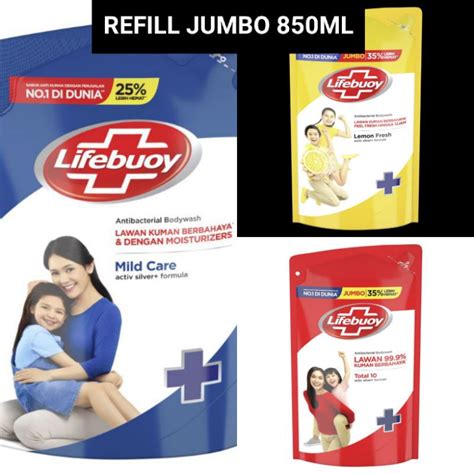 Jual Lifebuoy Body Wash Sabun Mandi Cair 825ml Mild Care Total 10