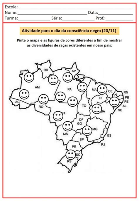 Atividades para o dia da consciência negra 20 de novembro