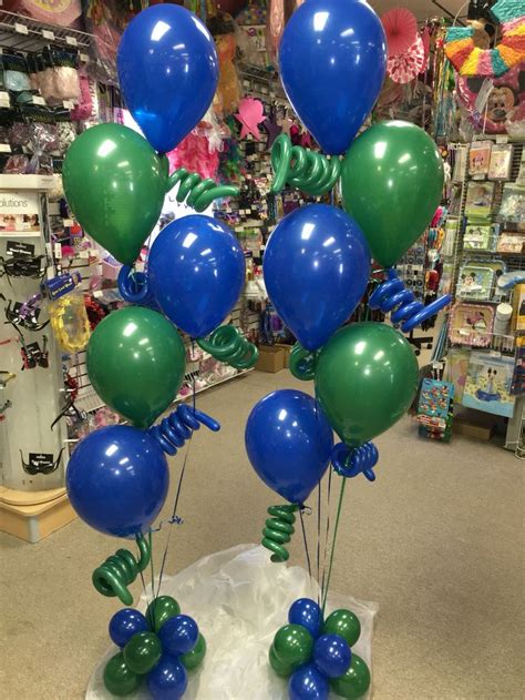 Royal Blue Green Balloons With Squiggles Balloons Qualatex