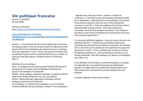 Vie politique français Vie politique française Vie pol Fr L62360AC