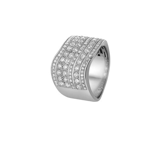 Acquista Anello A Fascia In Oro 18 Kt Bianco Con Diamanti Lux Gioielli