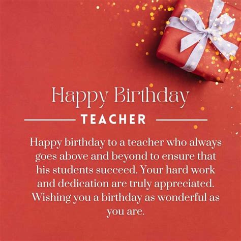 Top Birthday Wishes For Teacher Images Amazing Collection