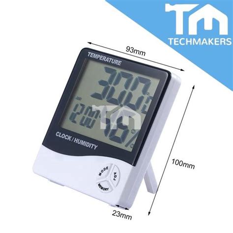 Htc Htc Temperature Humidity Digital Hygrometer Thermometer Clock