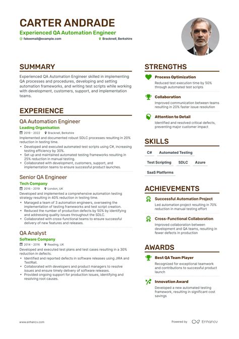 5 QA Automation Resume Examples Guide For 2024