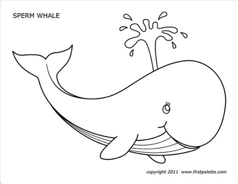Whale Printable Template