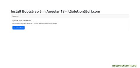 How To Add Bootstrap 5 In Angular 18 Application ItSolutionStuff