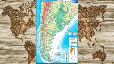 Mapa n 6 República Argentina Físico Político Rivadavia