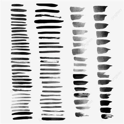 Watercolour Brush Stroke Vector Art PNG Black Watercolour Brush Stroke