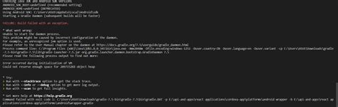 FAILURE Build Failed With An Exception Cordova Flutter Fixes